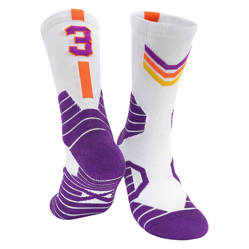 ถุงเท้าบาส หนานุ่ม กระชับ เอ๋นบีเอ PLAYER NUMBER SOCK ถุงเท้าสำหรับกีฬา ...