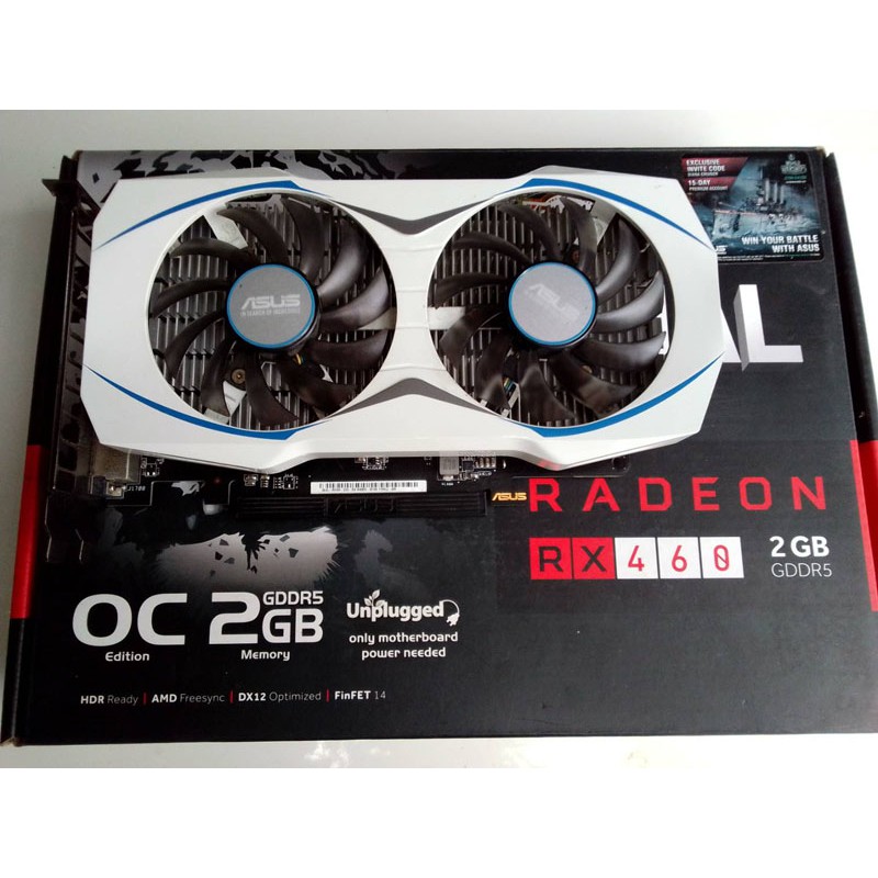 การ์ดจอ VGA Asus RX460 2G OC Edition เล่นเกมส์กลางๆ ไม่ต้องต่อไฟเพิ่ม ...