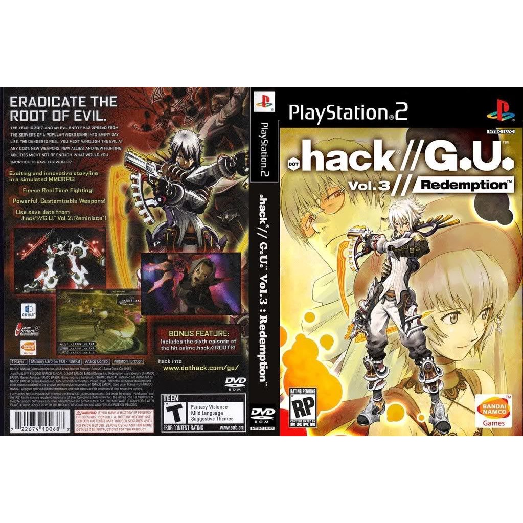 แผ่นเกมส์ PS2 Dot Hack GU Vol 3 Redemption คุณภาพ ส่งไว (DVD) | Shopee ...
