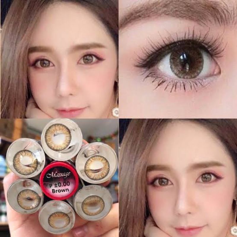 คอนแทคเลนส์ บิ๊กอาย รุ่น Massage/keizen สีเทา/ตาล Gray/Brown มีค่าสายตา (0.00)-(-8.00) | Shopee ...