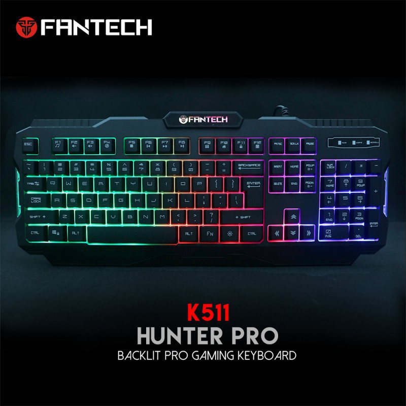 Fantech K511 HUNTER Pro คีย์บอร์ดเกมมิ่ง Backlit Pro | Shopee Thailand