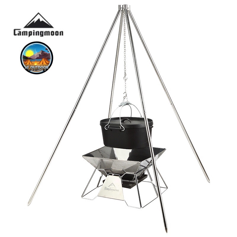 ชุดแขวนหม้อสนาม CAMPINGMOON MT-130 สแตนเลส 304 | Shopee Thailand