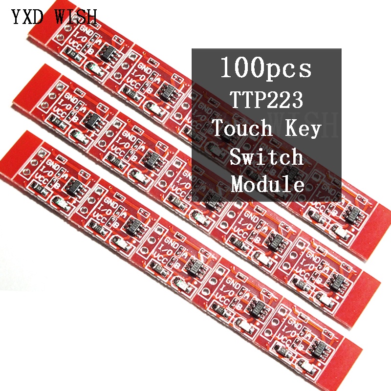 100pcs Ttp223 Touch Key Switch Module Touching Button Self Lockingno Locking Capacitive 