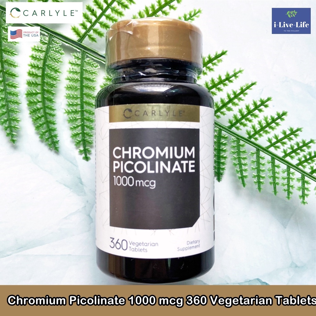 โครเมียม พิโคลิเนต Chromium Picolinate 1000 mcg 360 Vegetarian Tablets ...