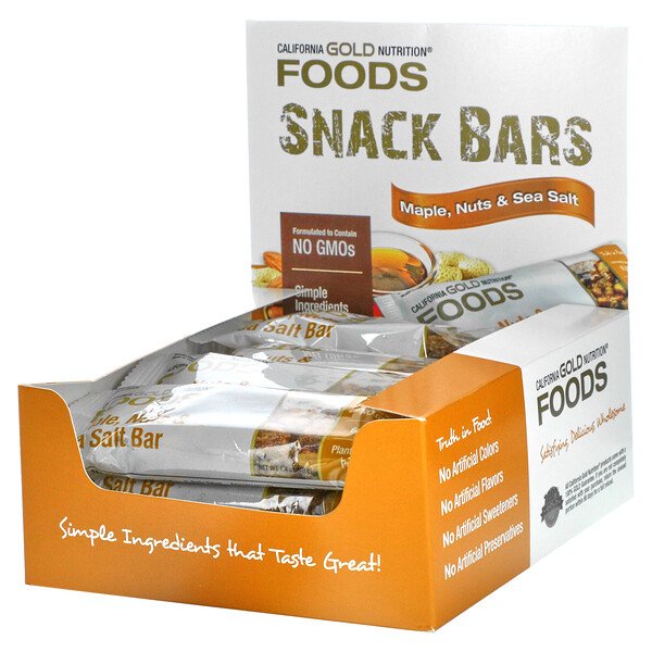 California Gold Nutrition, FOODS, Sample Snack Bar Pack,12 Bars ขนม ...