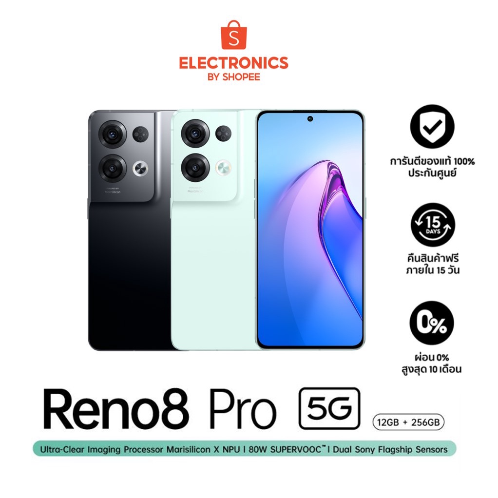 OPPO Reno8 Pro 5G (12GB +256 GB): Glazed Green/Glazed Black | Shopee ...
