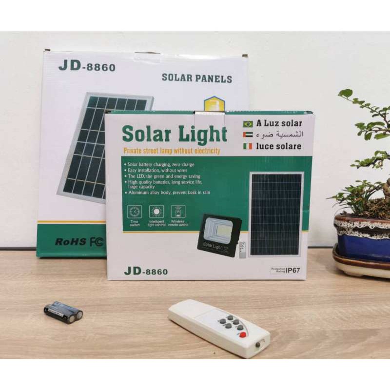 โคมไฟ Solar Light 60W สปอร์ตไลท์ของแท้จาก JD รุ่น JD-8860 รับประกัน ...