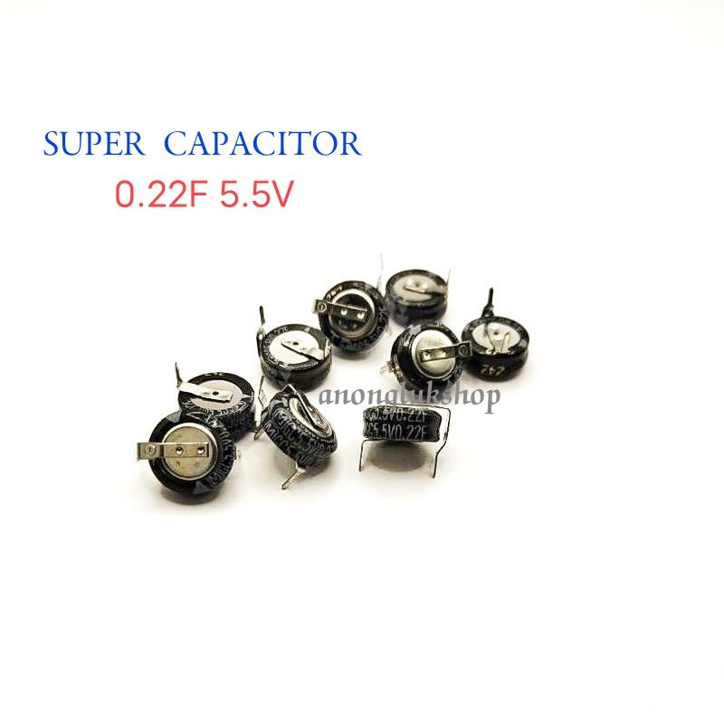 ราคาต่อ 1ตัว 👉👉 Super Capacitor 0.22F 5.5V ตัวเก็บประจุ 5.5โวลต์ 0.22 ...