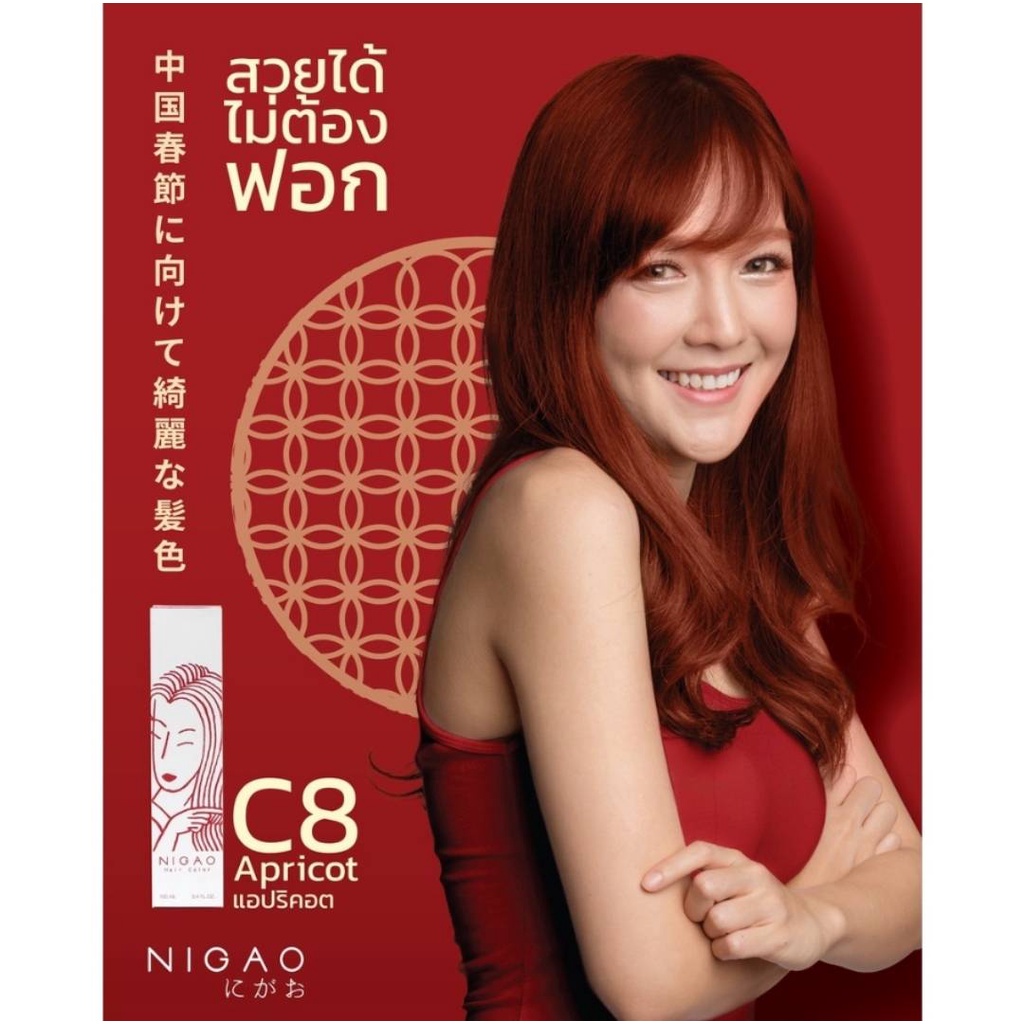 NIGAO นิกาโอะ ครีมเปลี่ยนสีผม สีผมปิดผมขาว ไม่มีกลิ่นฉุน พร้อมไฮโดรเจน9% | Shopee Thailand