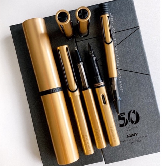 **พร้อมส่ง สีหายากนะคะ ** Lamy AL-Star gold black clip 2020 ปากกา ลามี่ ...