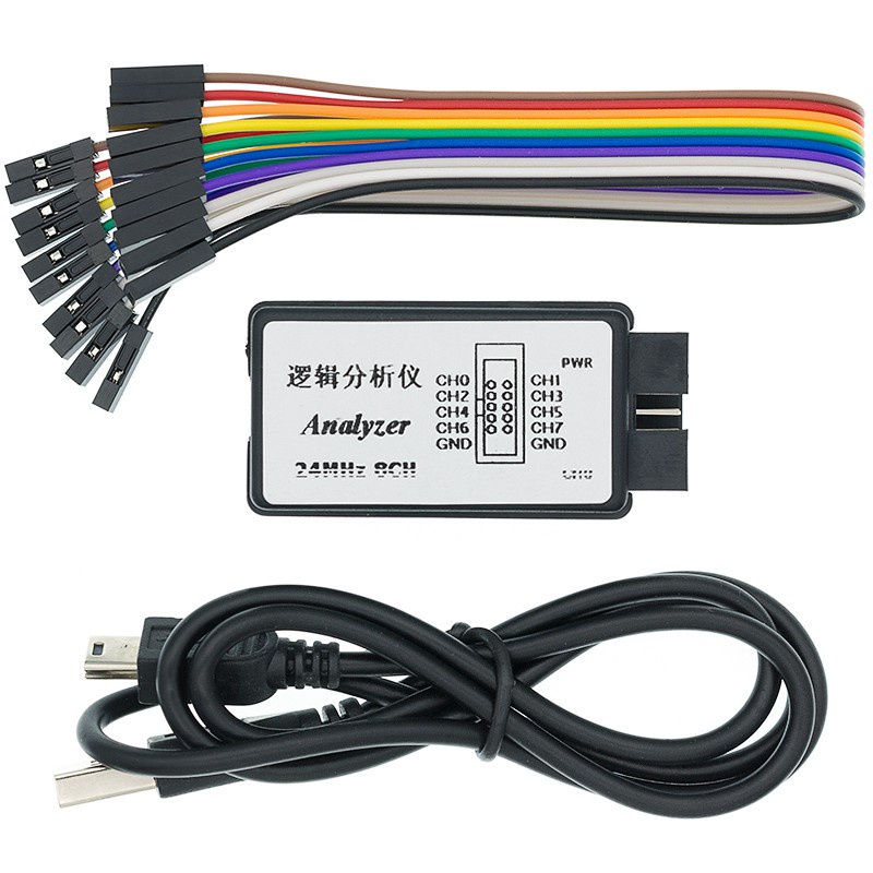 USB Logic Analyzer 24MHz 8 ช่อง 24M/วินาที Logic Analyzer Debugger ...