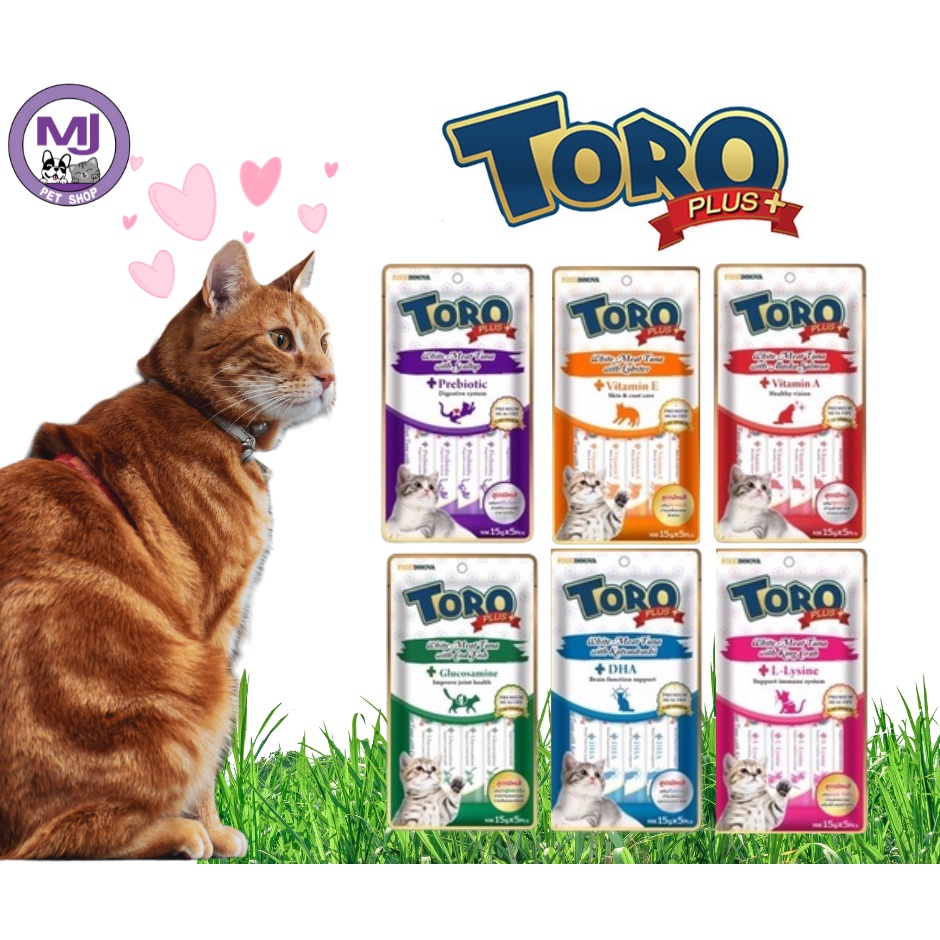 Toro Plus ขนมแมวเลีย ขนาด 15 กรัม 5 ซอง | Shopee Thailand