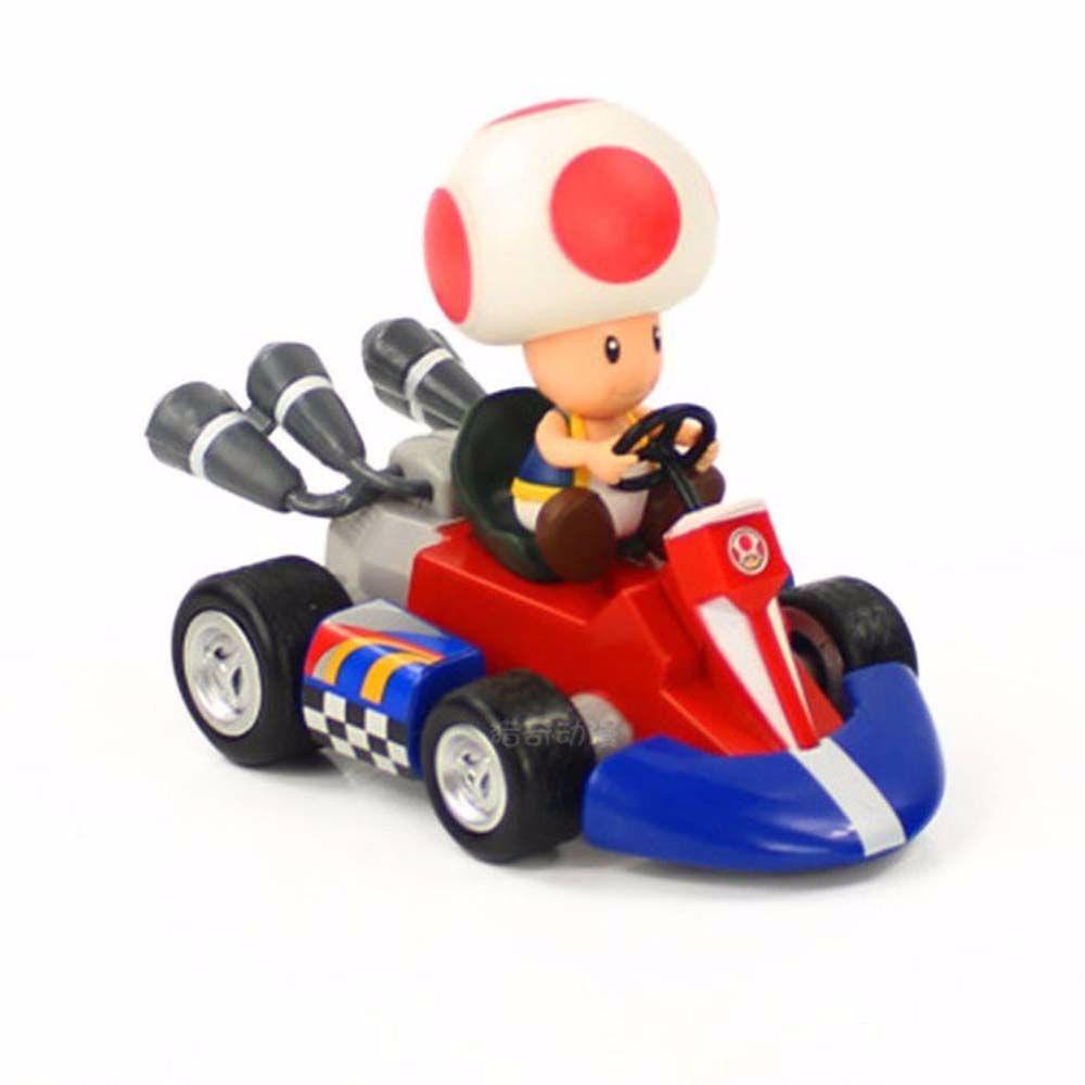 โมเดลฟิกเกอร์ การ์ตูนอนิเมะ Super Mario Racer Kart Pull Back Cars Luigi ...