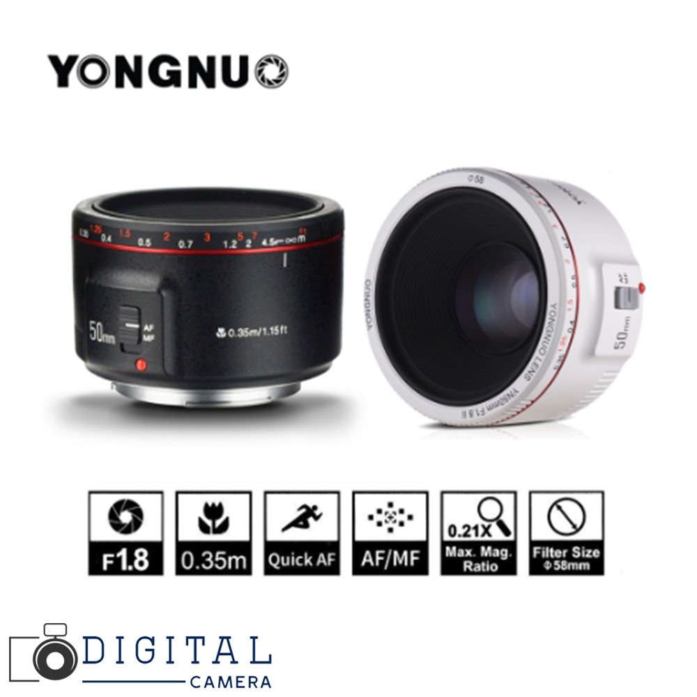 Yongnuo Lens YN50 mm. F1.8 II หน้าชัดหลังเบลอ For Canon สำหรับแคนนอน ...
