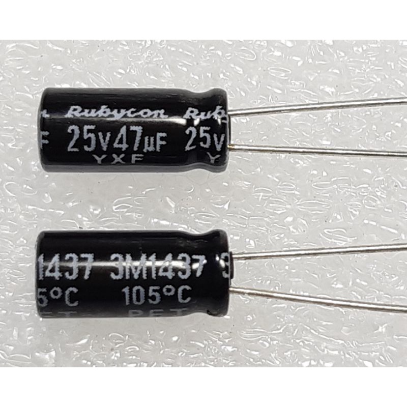 Rubycon YXF 47uf 25v (ราคา10ตัว) capacitor ตัวเก็บประจุ คาปาซิเตอร์ | Shopee Thailand