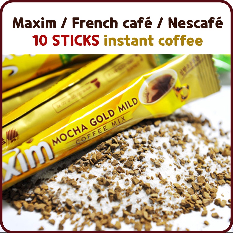 [ Maxim, French café, Nescafe, EDIYA ] กาแฟสำเร็จรูป 10 แท่ง / กาแฟ ...
