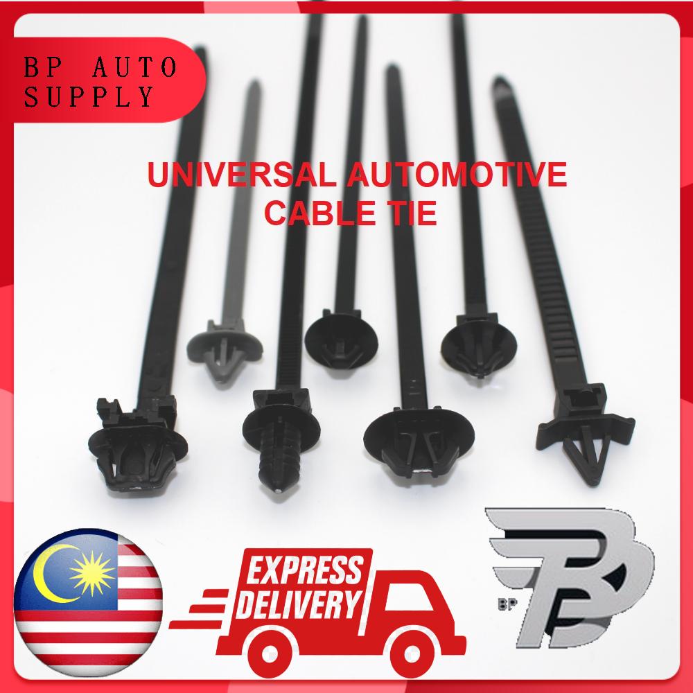 20PCS สาย Tie สายไฟรถยนต์ Push Mount สีดํารถ Zip Wire Wrap Fastening ...