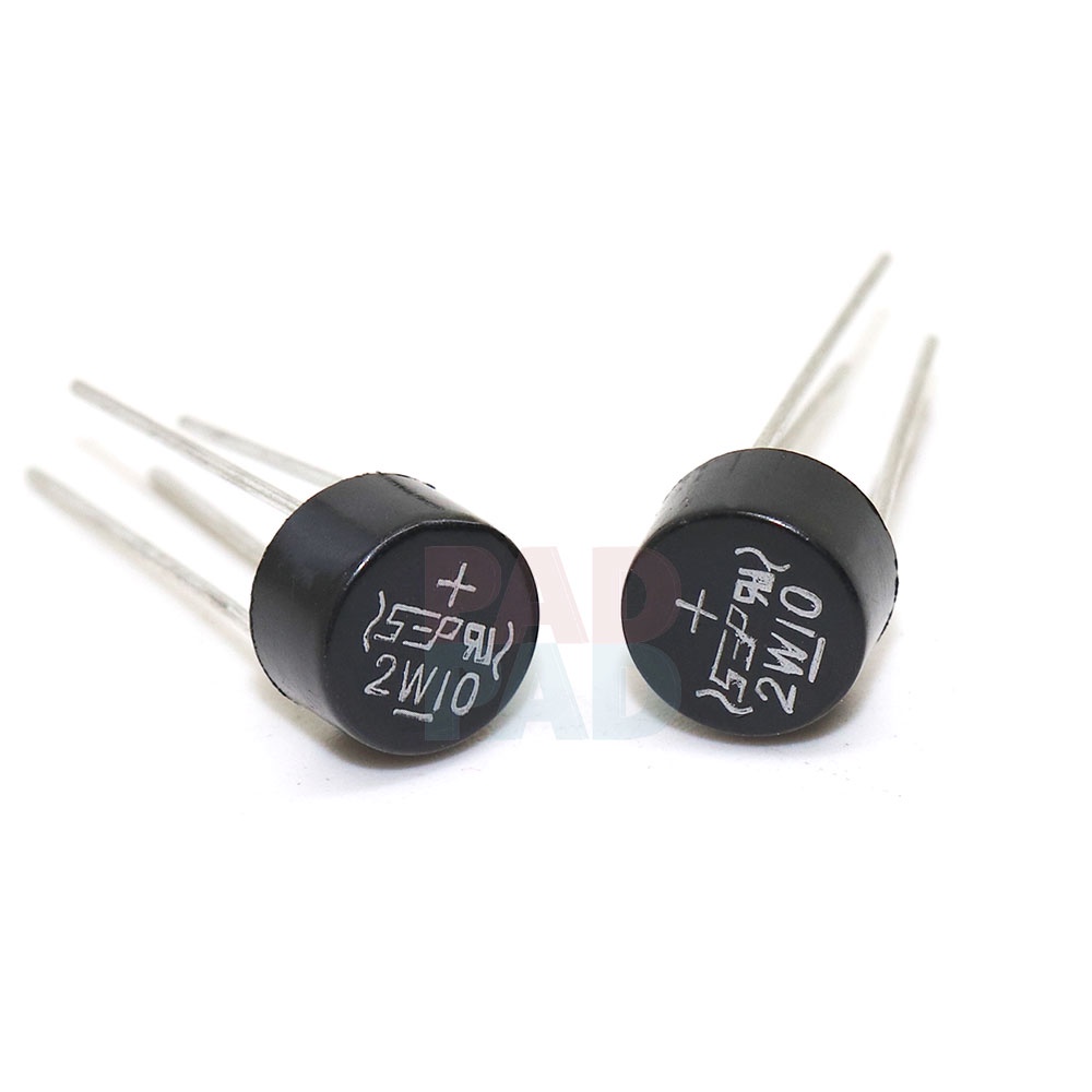 (2 ตัว) 2W10 ไดโอดบริดจ์ กลม BRIDGE DIODE RECTIFIERS 1000V 2A BD ...