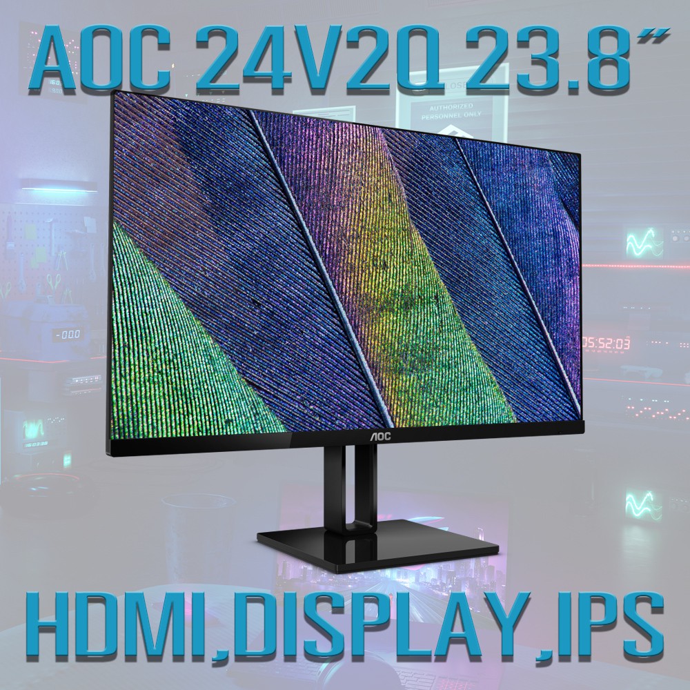 LED AOC 24" 24V2Q หน้าจอ Full HD IPS ขอบบาง ใช้เล่นเกม ทำงาน เรียนสบายๆ ...