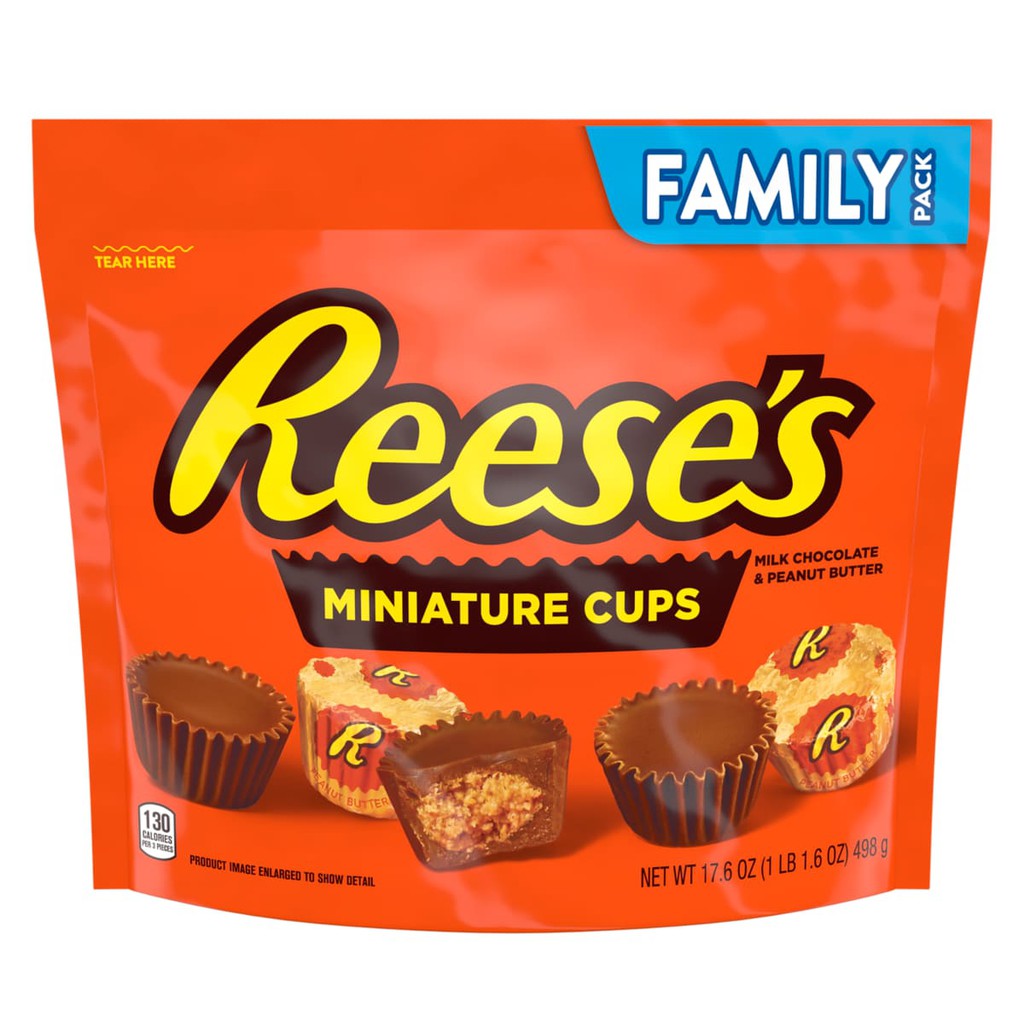 ช๊อคโกแลต Reese's Chocolate MINIATURE Cups ช๊อคโกแลตสอดไส้ครีมเนยถั่ว Exp.12/2024 | Shopee Thailand