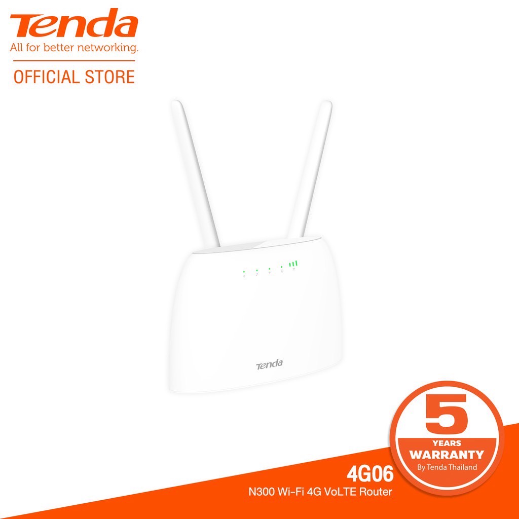 Tenda 4G06 N300 Wi-Fi 4G VoLTE Router.สินค้ารับประกันศูนย์ไทย 5ปี.Tenda 4G06 4G LTE Router แบบ ...
