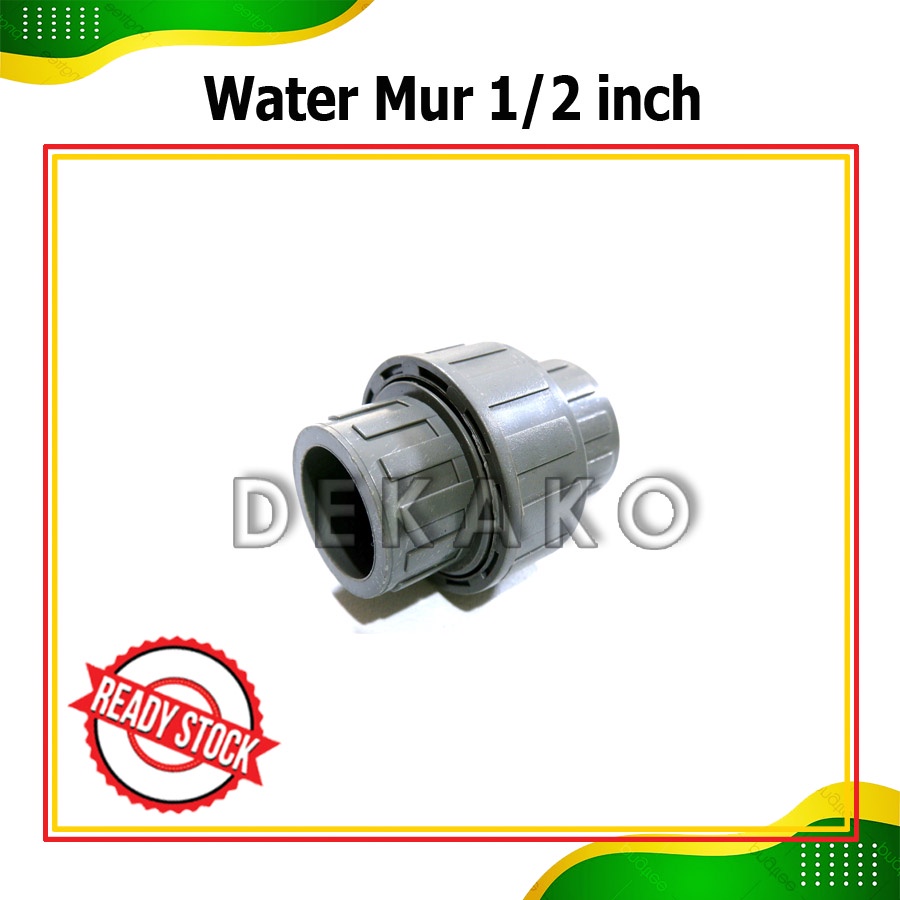 Water Mur Water Mur Moor Plain 1/2" Union Socket 1/2 นิ้ว PVC | Shopee ...