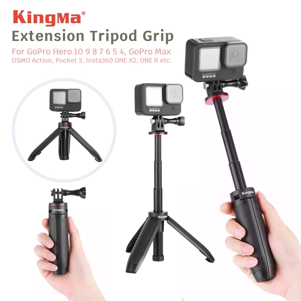 Kingma Portable Extension GoPro Vlog Tripod Shorty for GoPro HERO12 11 ...