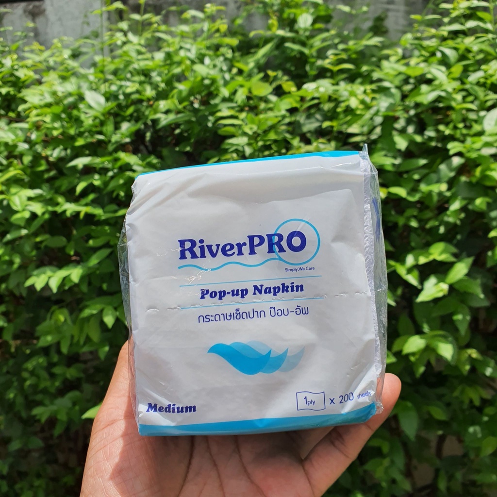 RiverPro กระดาษเช็ดปาก popup tissue paper ทิชชู่ป๊อปอัพ POP-UP PAPER ...