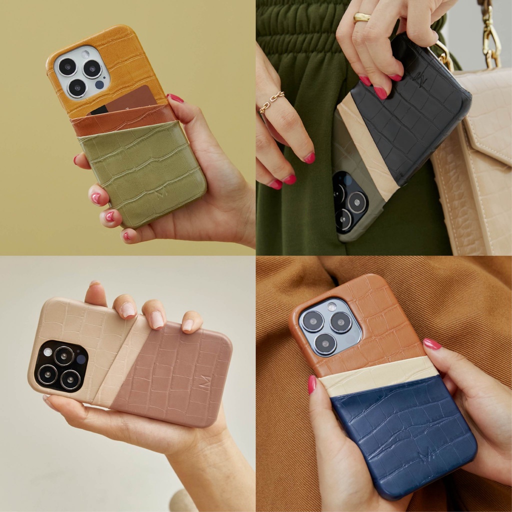 (13 series)MUSE 3Tone Card Holder Phone Case EARTH TONE | Shopee Thailand
