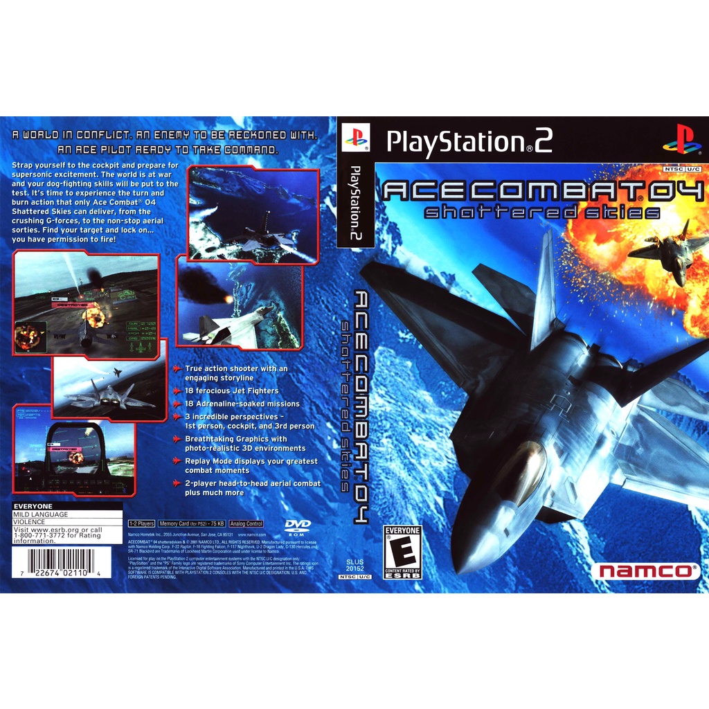 แผ่นเกมส์ PS2 Ace Combat 04 Shattered Skies คุณภาพ ส่งไว (DVD) | Shopee ...