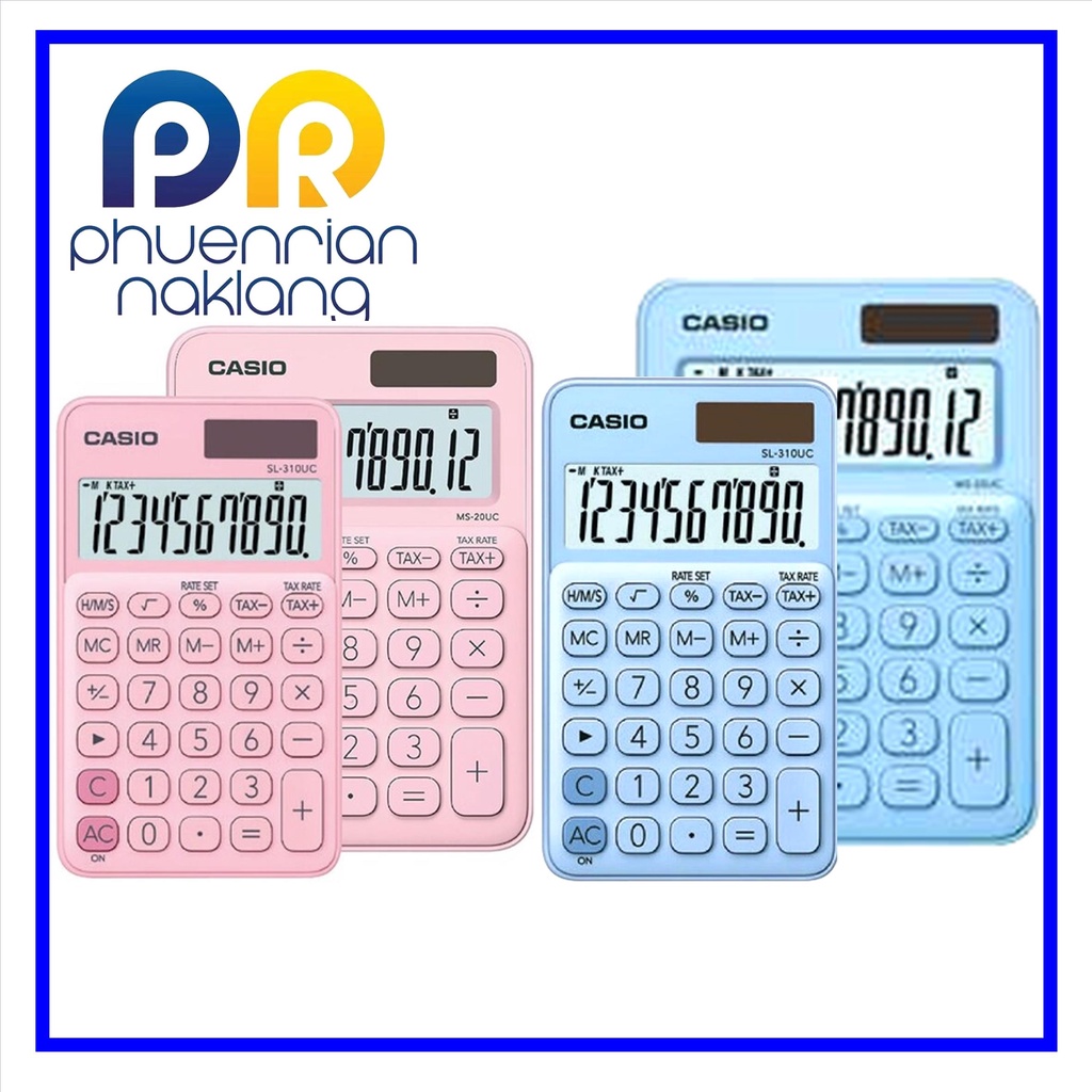(ใช้โค้ด INCML11 ลด 50% สูงสุด 100) เครื่องคิดเลขคาสิโอ รุ่น MS-20UC-PK+SL-310 | Shopee Thailand