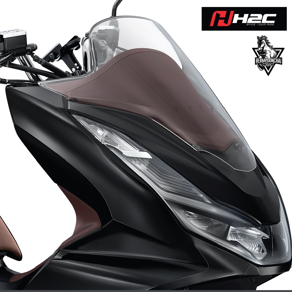 ชิลหน้าเเบบใสPCX160 ของเเต่ง HONDA H2C เเท้100% | Shopee Thailand