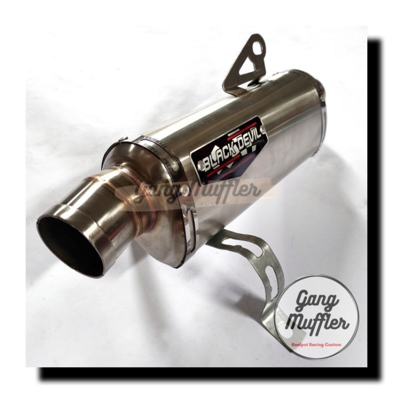 Slincer Exhaust BLACK DEVIL ทรงรี DM 50mm | Shopee Thailand