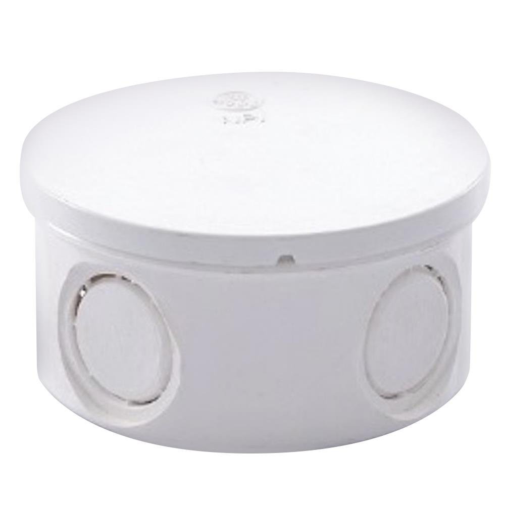 Junction box CIRCULAR BOX PVC WHITE SCG Conduit, accessories Electrical ...