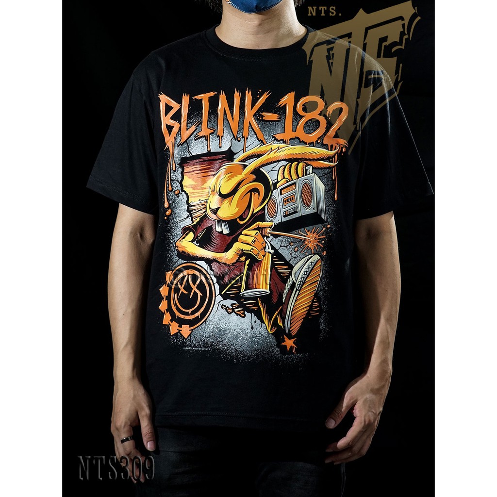 NTS 309 Blink 182 Rabbit Dance เสื้อยืด ลายวงดนตรี ซิลค์สกรีน ผ้าคอตตอน ...
