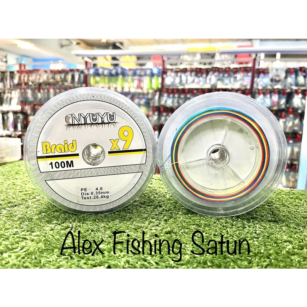 สายถัก สายPE NYUYU 9 เส้นถัก สลับสี สีละ 10 เมตร | Shopee Thailand