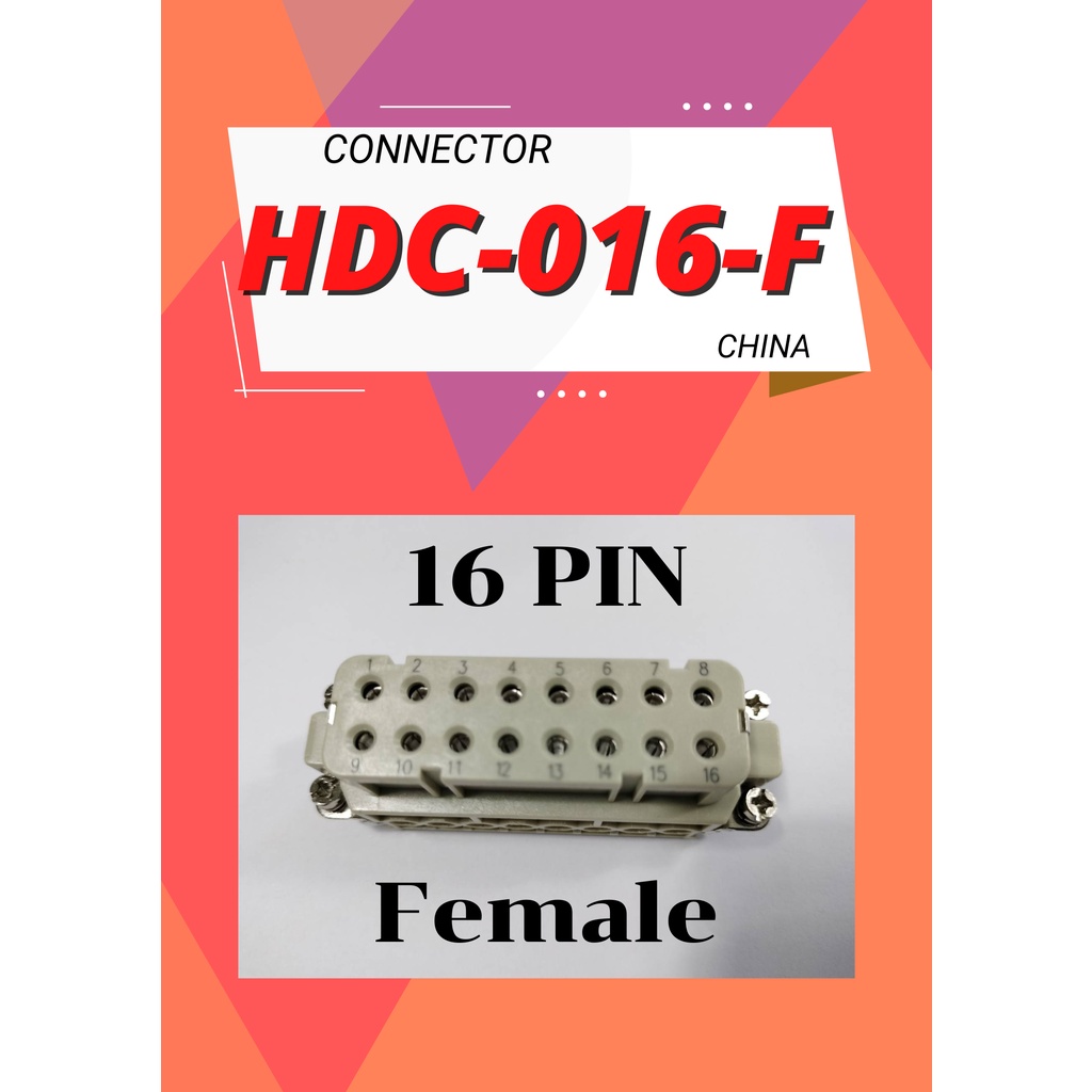 HDC-016-F 16 PIN CONNECTOR ตัวเมีย | Shopee Thailand