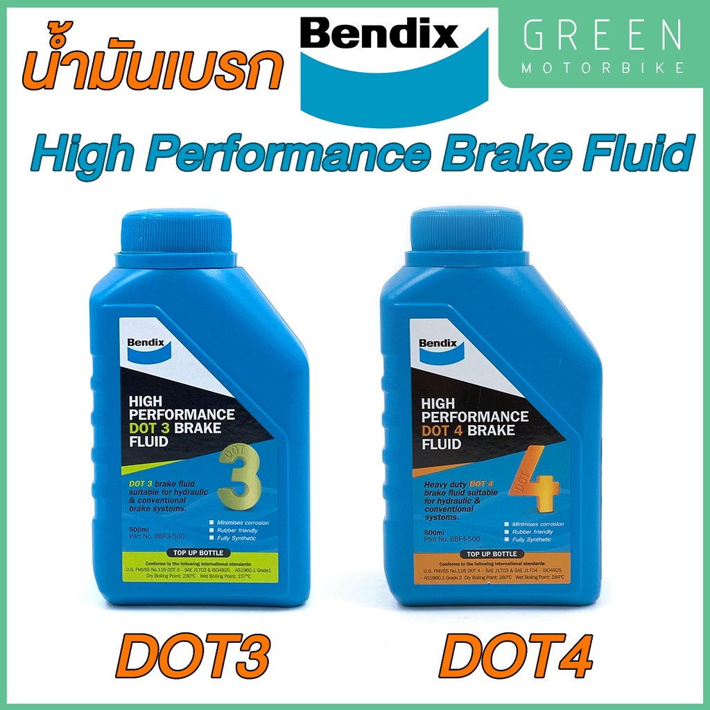น้ำมันเบรก Bendix เบนดิก High Performance Brake Fluid DOT3 & DOT4 ขนาด ...