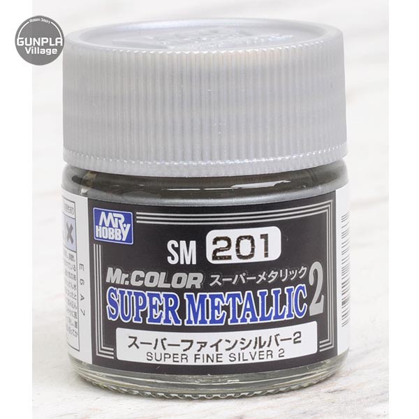 Mr.Hobby MR.COLOR SUPER MATALLIC 2 SM201 Super Fine Silver 2 ...