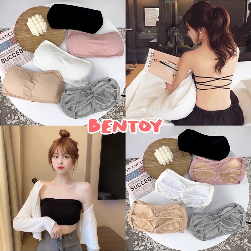 Bentoy(bratop1933)บราเกาะอกว้าวหลัง บราไร้สาย บราผ้าร่อง เกาะอก เกาะอกไร้สาย บราหน้าเต็ม เกาะอก ...