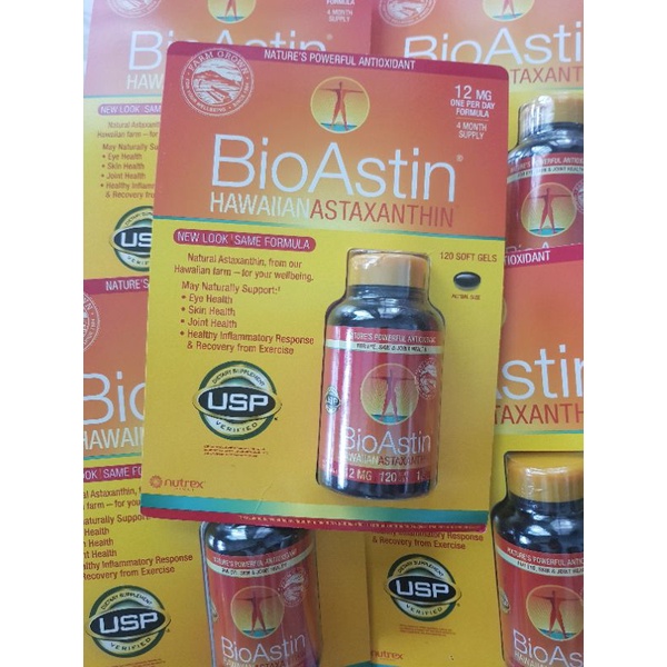 Nutrex Hawaii Bioastin Astaxanthin 12 mg. 120 เม็ด ++package มีกระดาษ ...