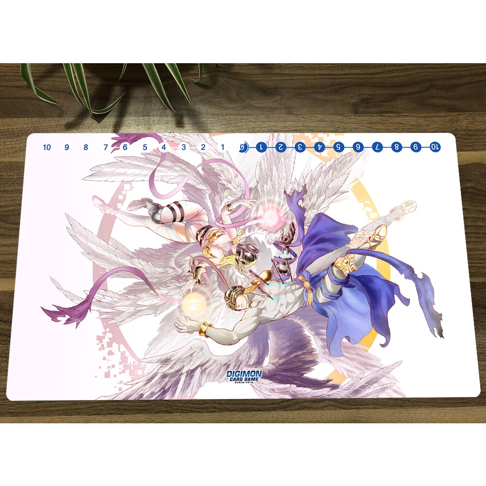 อะนิเมะ Digimon Playmat Angemon & Angewomon Trading Card เกม Mat DTCG ...