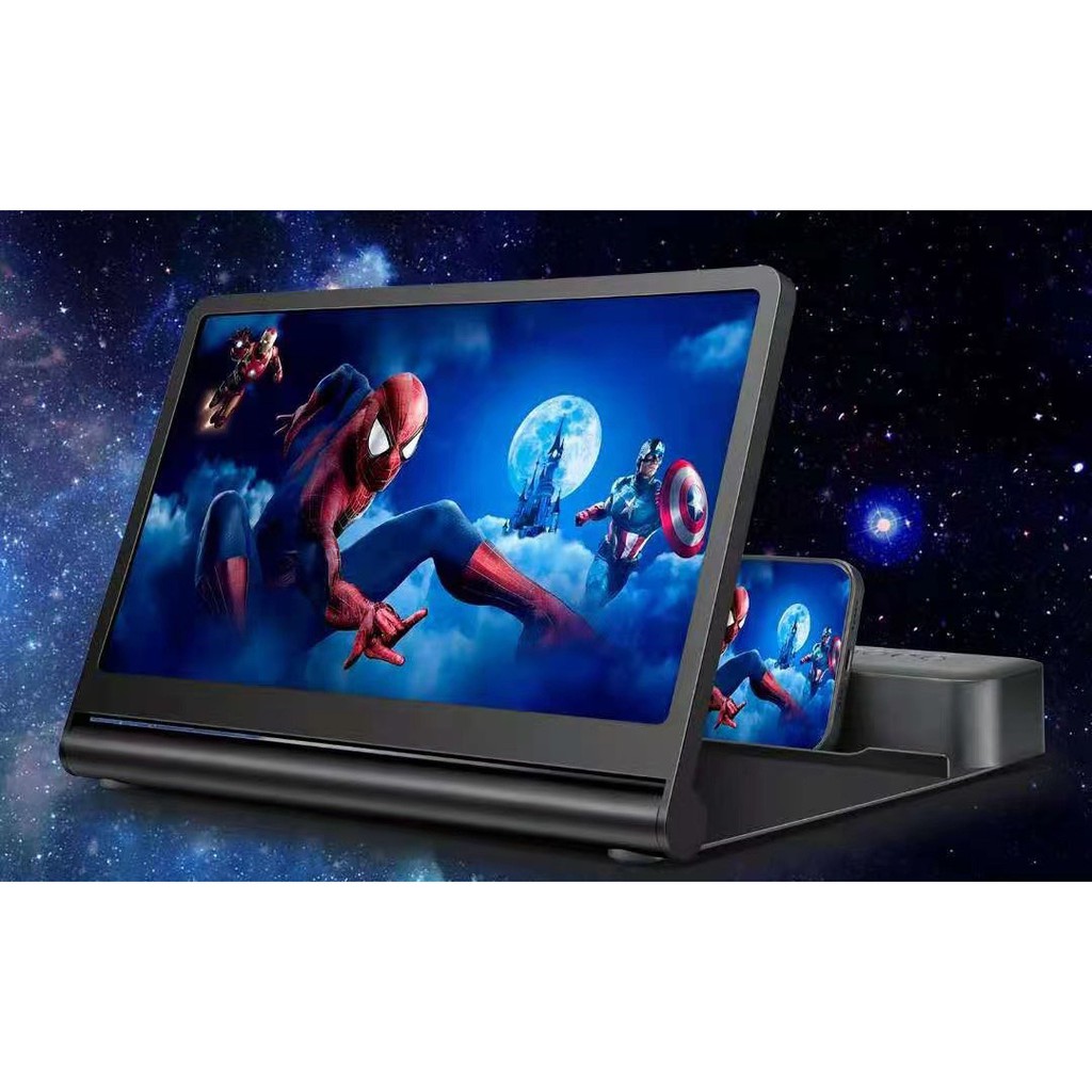 สีขาว-Rbbขยายหน้าจอมือถือลำโพงบลูทูธ 2in1 ขนาดจอ 12นิ้ว รุ่น F12ขยายหน้าจอให้ใหญ่ขึ้น 4-7เท่า ...