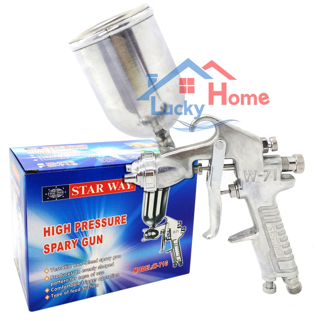 STARWAY กาพ่นสี W71-G (กาบน,กาหงาย) ใช้พ่นสี พ่นแลกเกอร์ พ่นกาว รุ่นแรงดันสูง ปริมาณ 400มล. ...