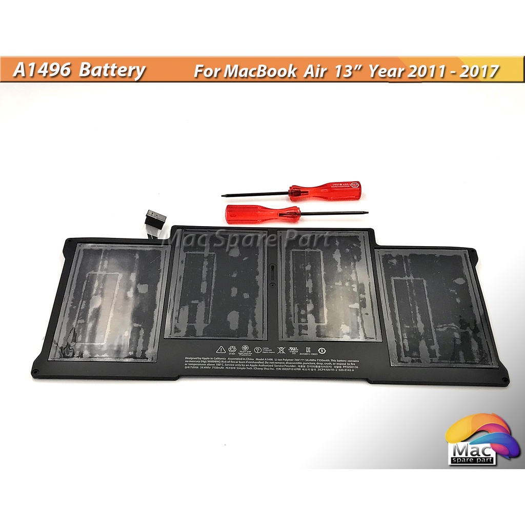 A1496 A1405 สำหรับ A1496 Battery แบตเตอรี่ สำหรับ Mcbok แอ 13" Year ...