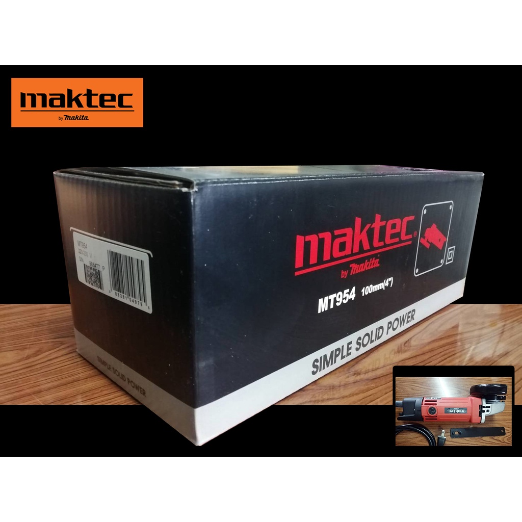 เครื่องเจียร์ เครื่องเจียร์ไฟฟ้า 4นิ้ว(100 mm) MAKTEC (รุ่น MT954) 570W ...