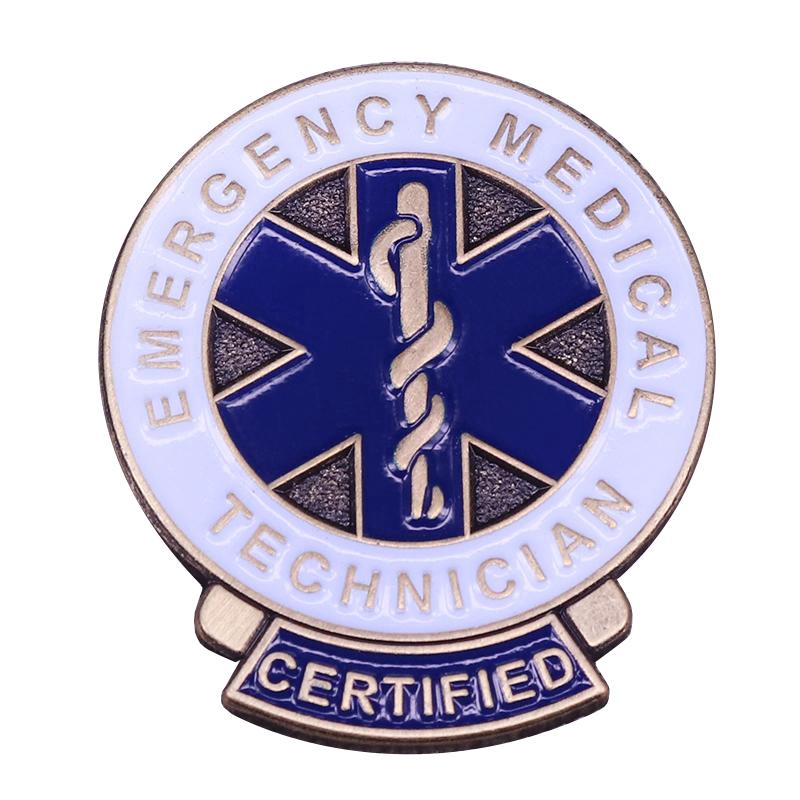 Star Of Life พยาบาลรถพยาบาลเคลือบ Pin EMT EMS Blue เข ็ มกลัด Badge ...
