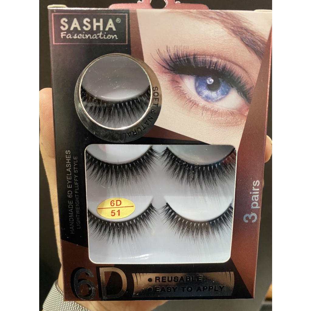 ขนตาปลอม sasha ุ6D eyelashes handmade 100% human hair งานแฮนด์เมค เป็น ...