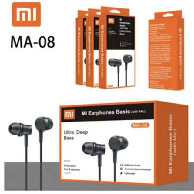 ชุดหูฟัง Xiaomi Ma08 Xiaomi Mi Ma-08 Redmi อุปกรณ์เสริมสําหรับหูฟัง ...
