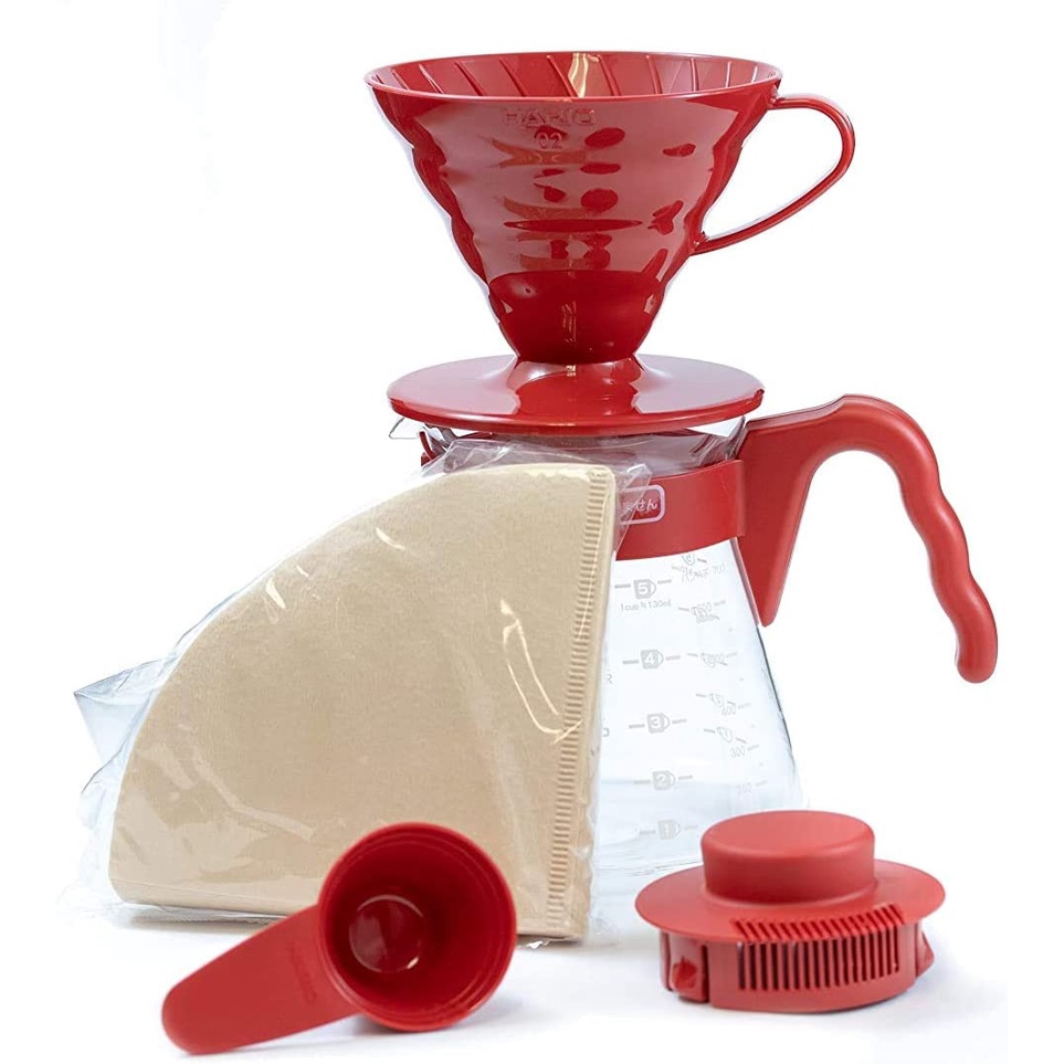 [Direct From Japan] HARIO V60 Coffee server 02 set drip For 1 4 cups Red VCSD-02R New | Shopee ...